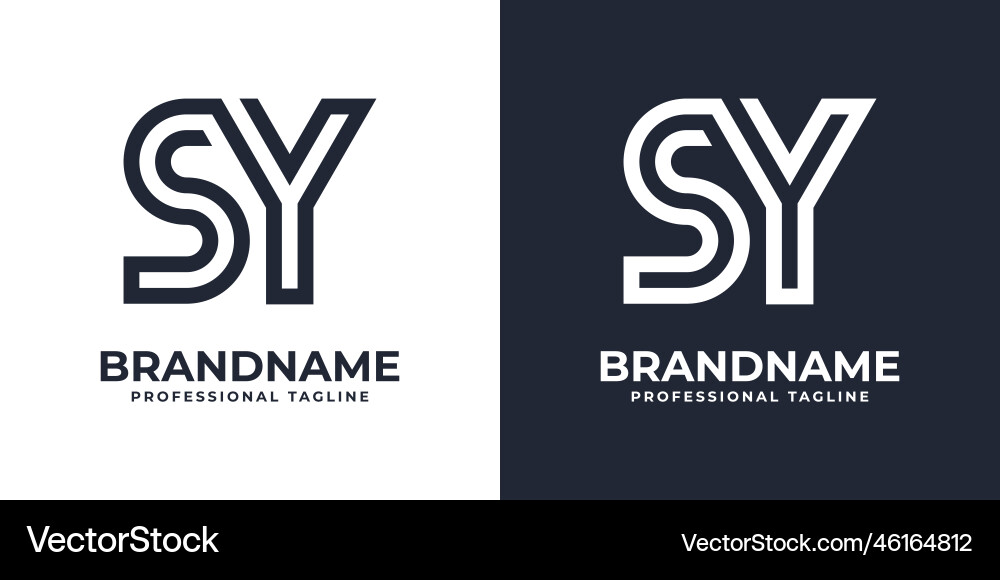 Simple sy monogram logo suitable for any business Vector Image