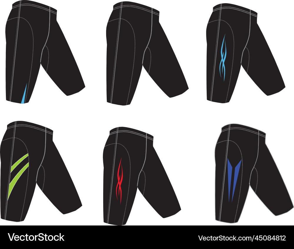 Sublimated men cycling shorts Royalty Free Vector Image