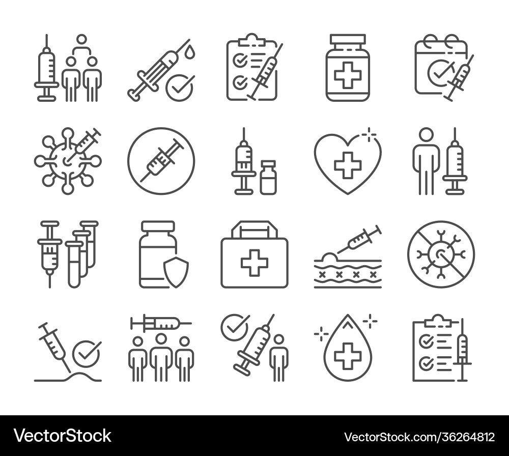 Vaccination icon coronavirus covid-19 Royalty Free Vector