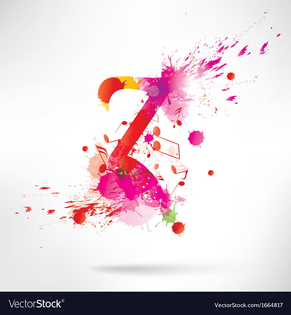 Abstract background notes and splatter Royalty Free Vector