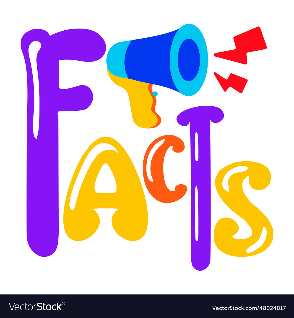 Announcing facts Royalty Free Vector Image - VectorStock