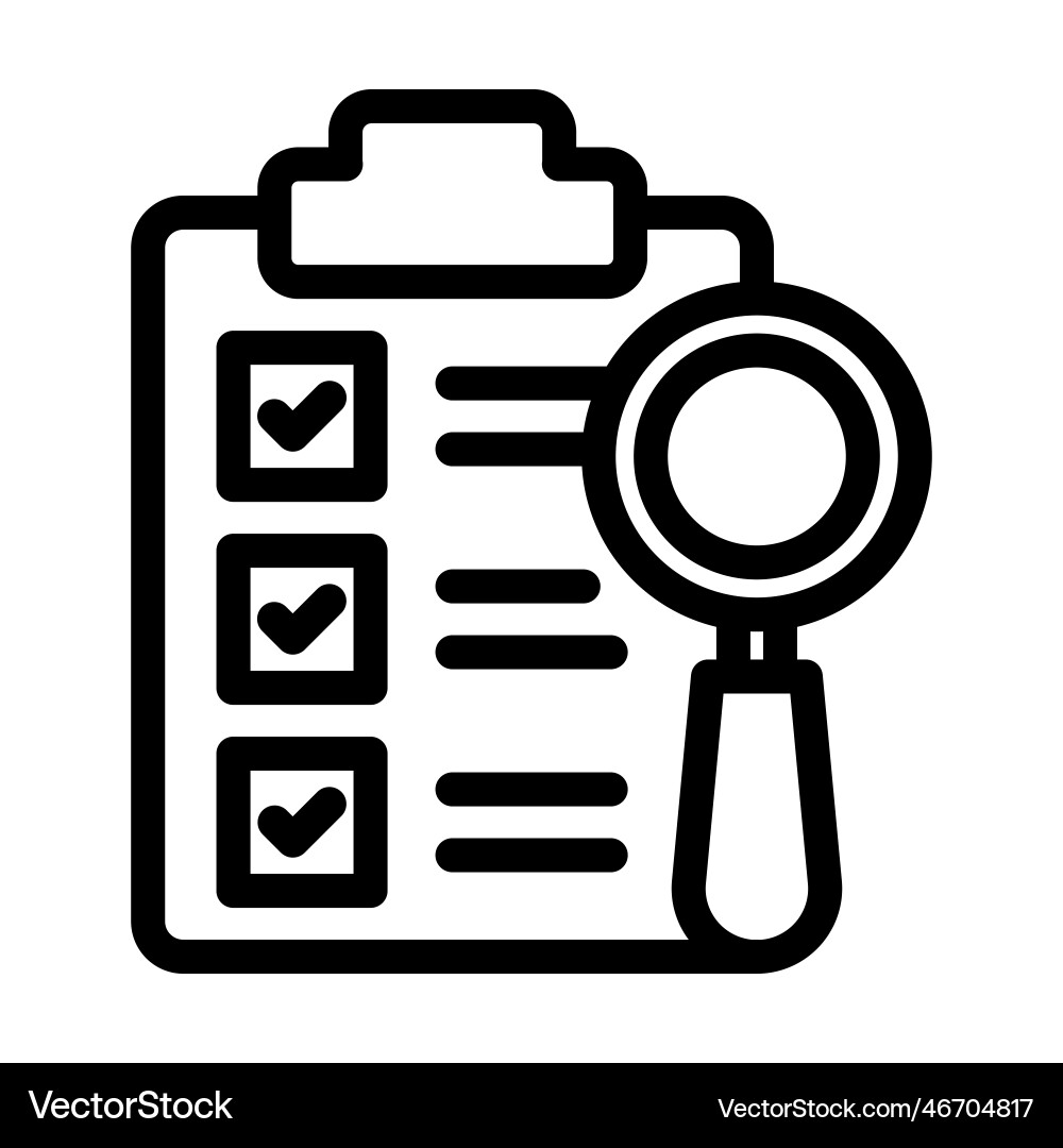 Audit thick line icon for personal and commercial Vector Image