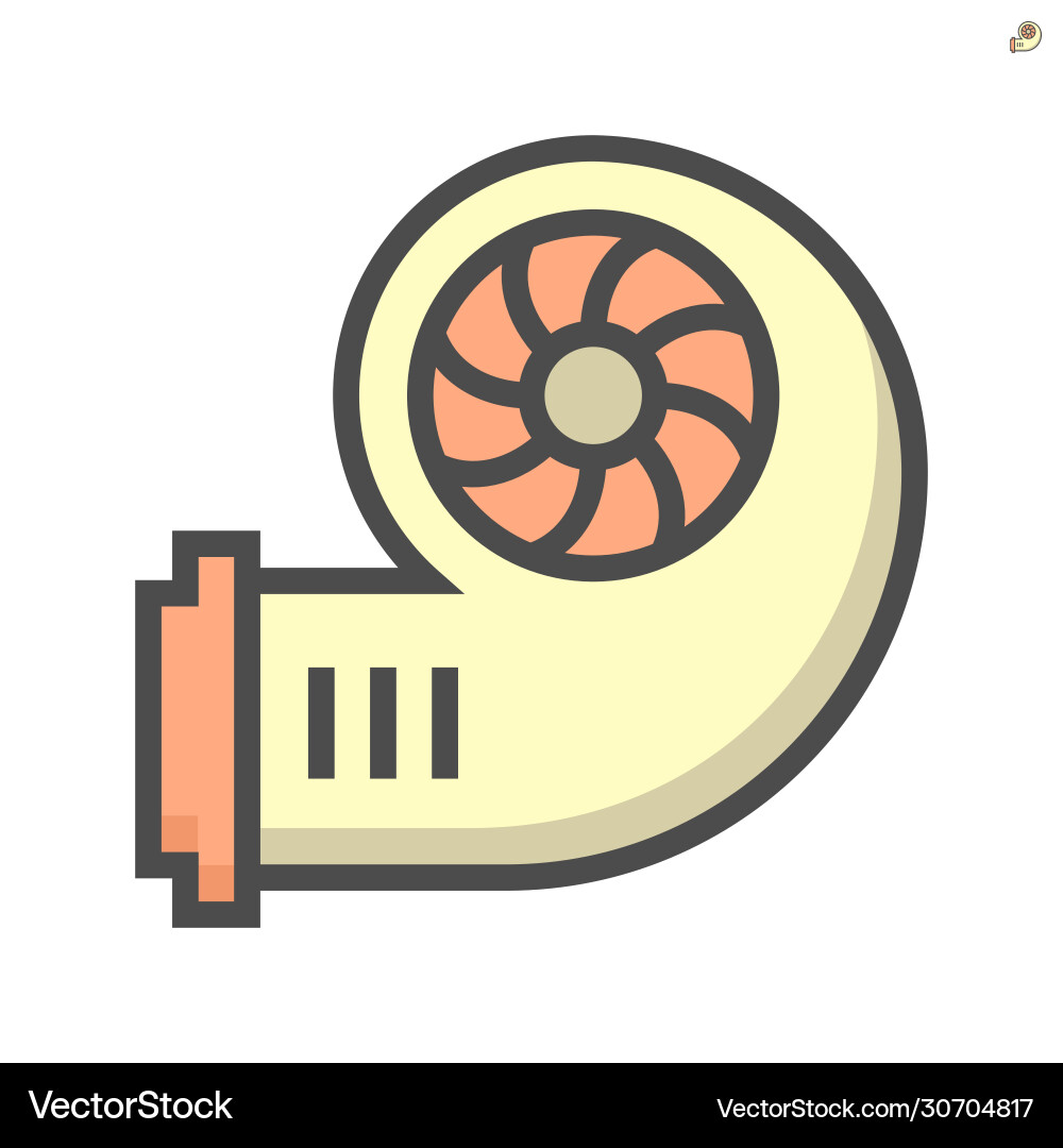 Blower for duct cleaning work icon 64x64 perfect Vector Image