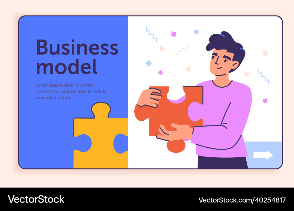 Concept of business model Royalty Free Vector Image