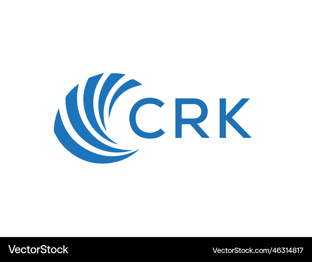 Crk letter logo design on white background Vector Image