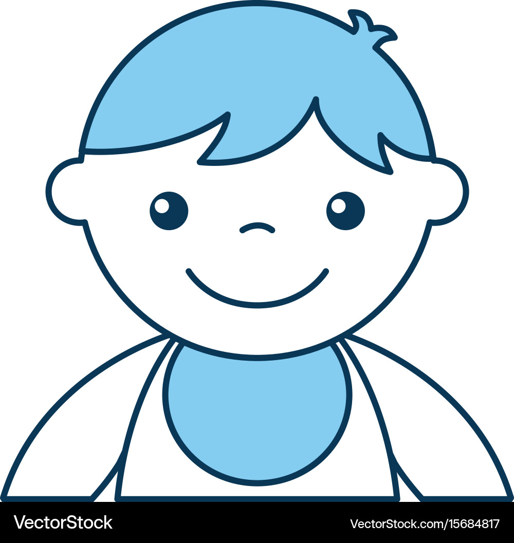 Cute boy baby avatar character Royalty Free Vector Image
