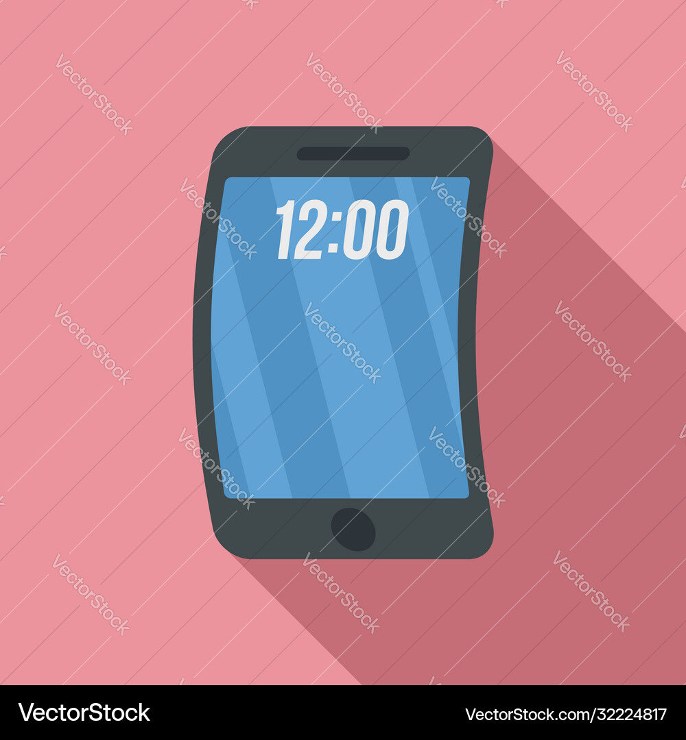 Foldable phone icon flat style Royalty Free Vector Image