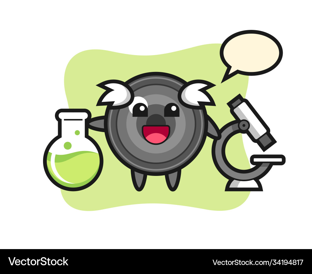 Mascot character camera lens as a scientist Vector Image