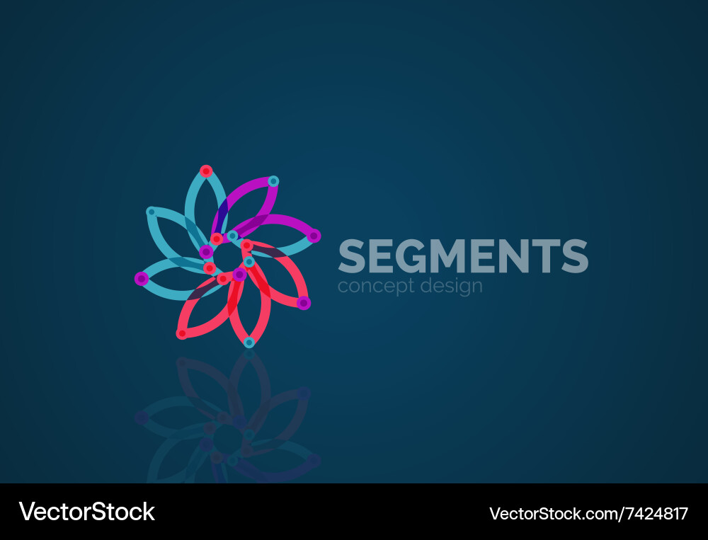 Outline minimal abstract geometric logo Royalty Free Vector