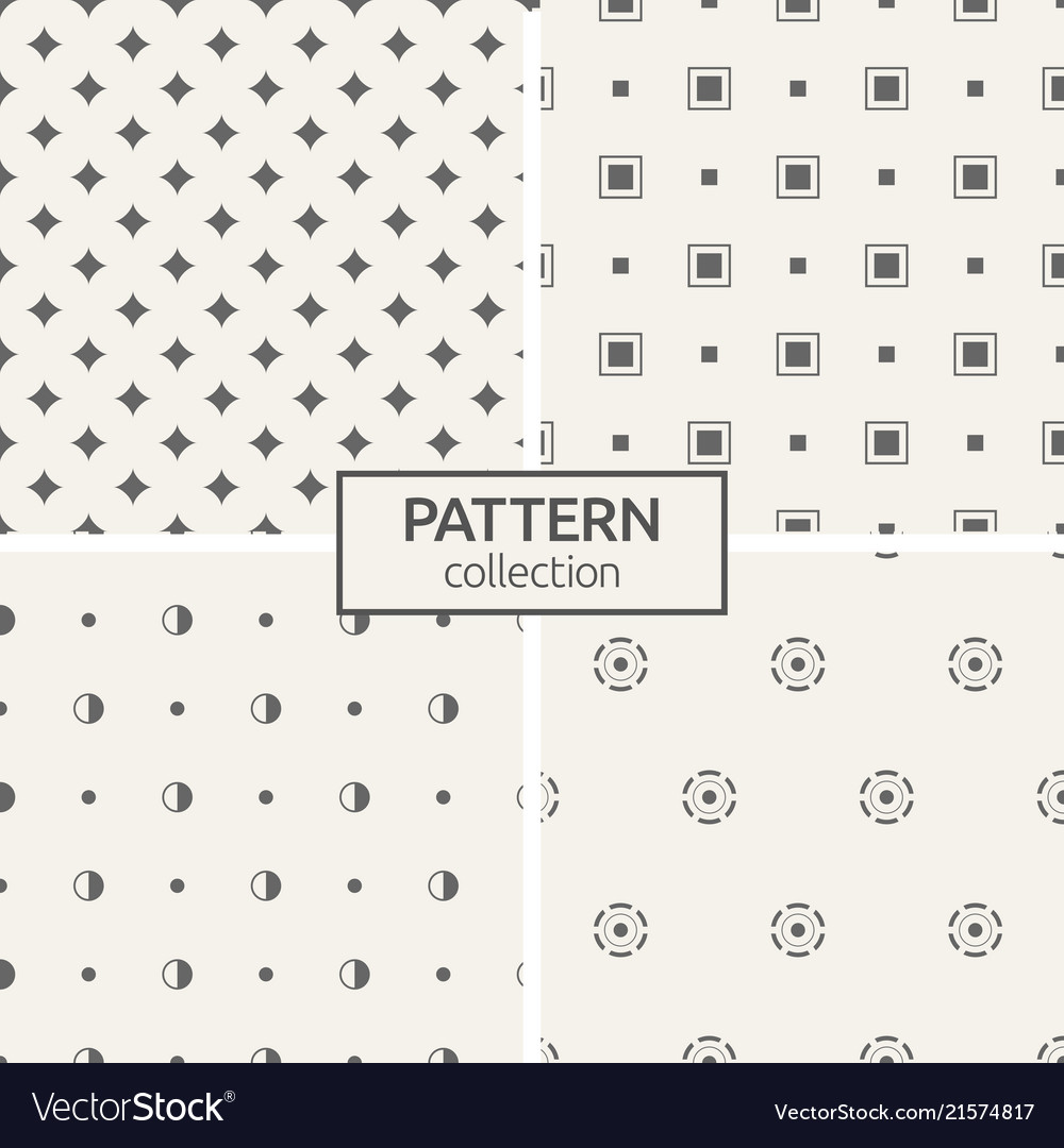 Set four seamless patterns Royalty Free Vector Image