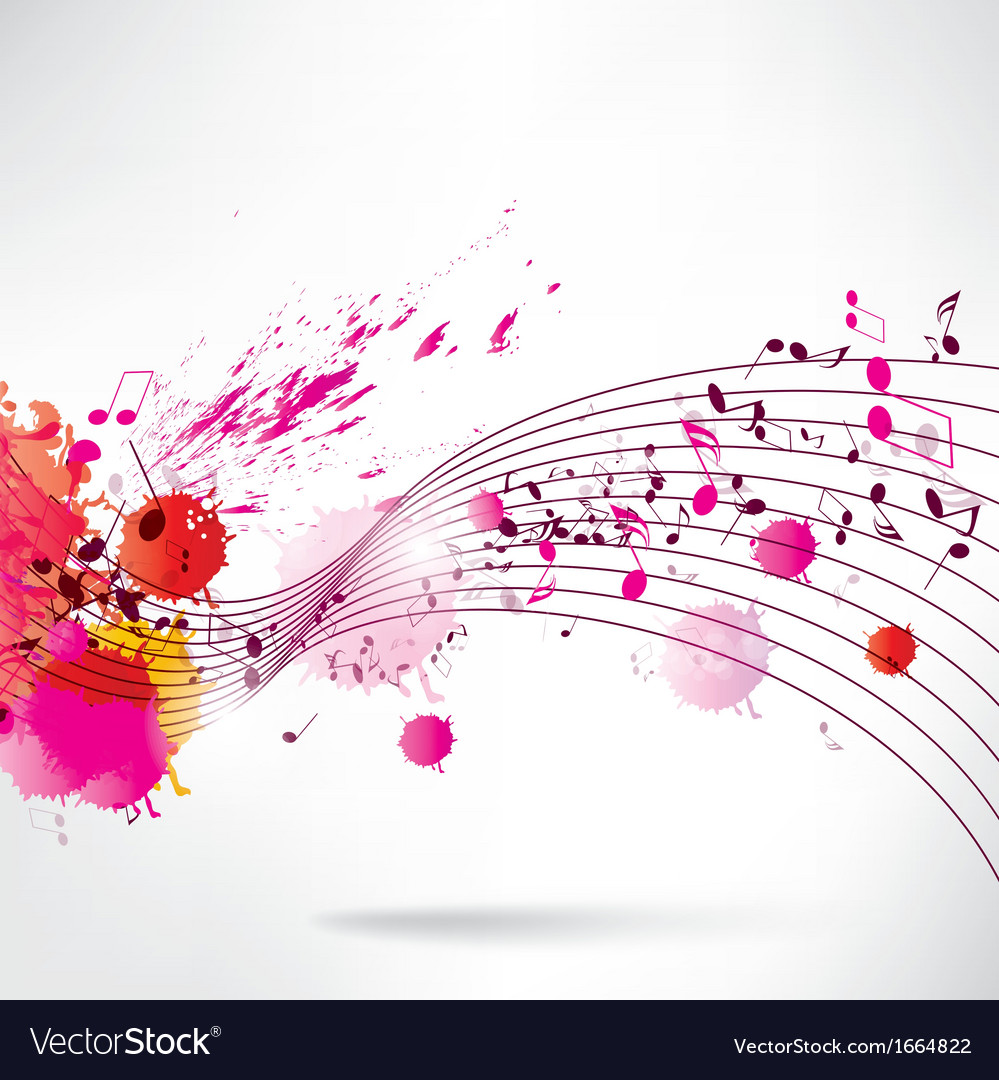 Abstract background notes and splatter Royalty Free Vector