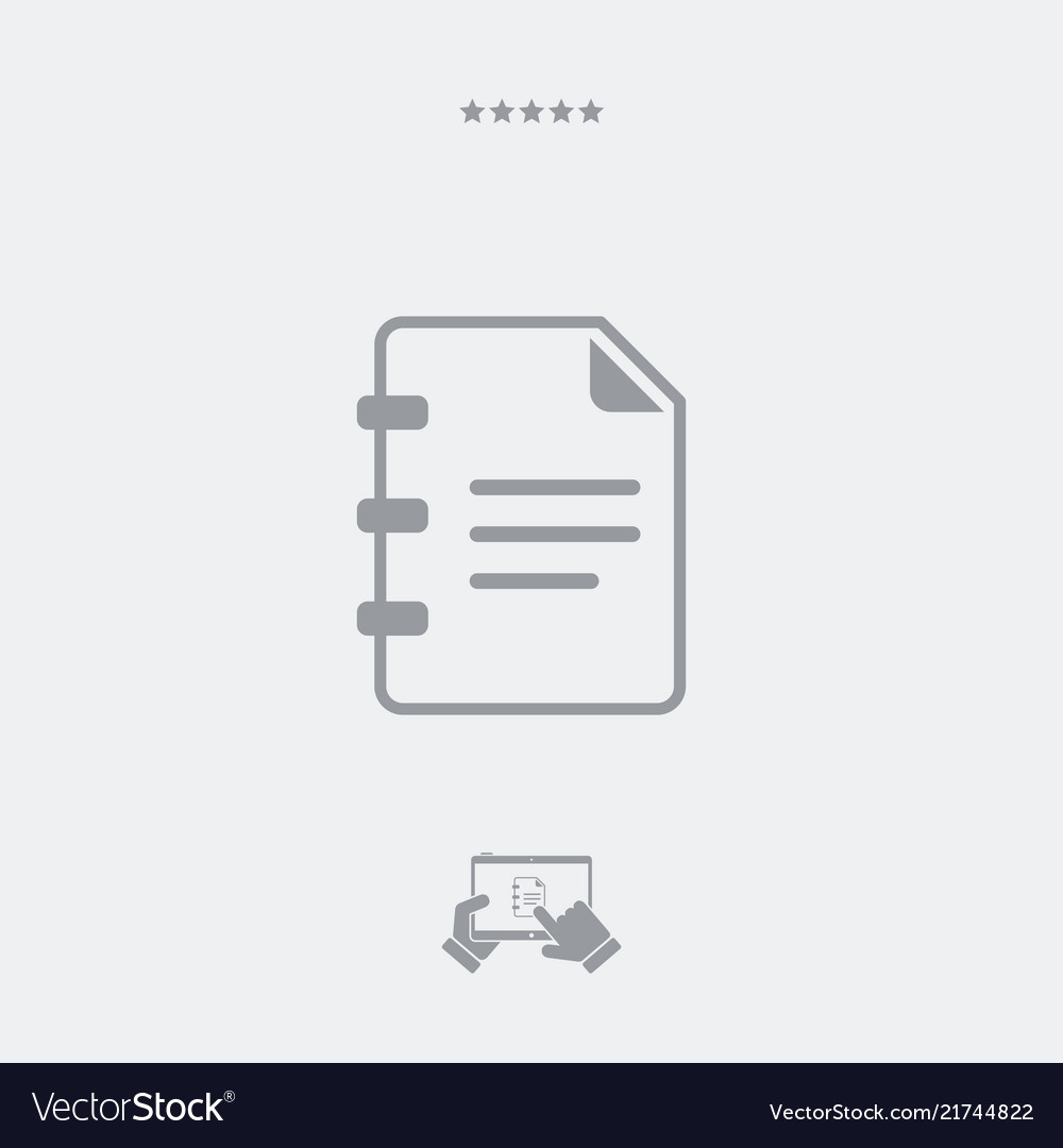 Document text - minimal icon Royalty Free Vector Image