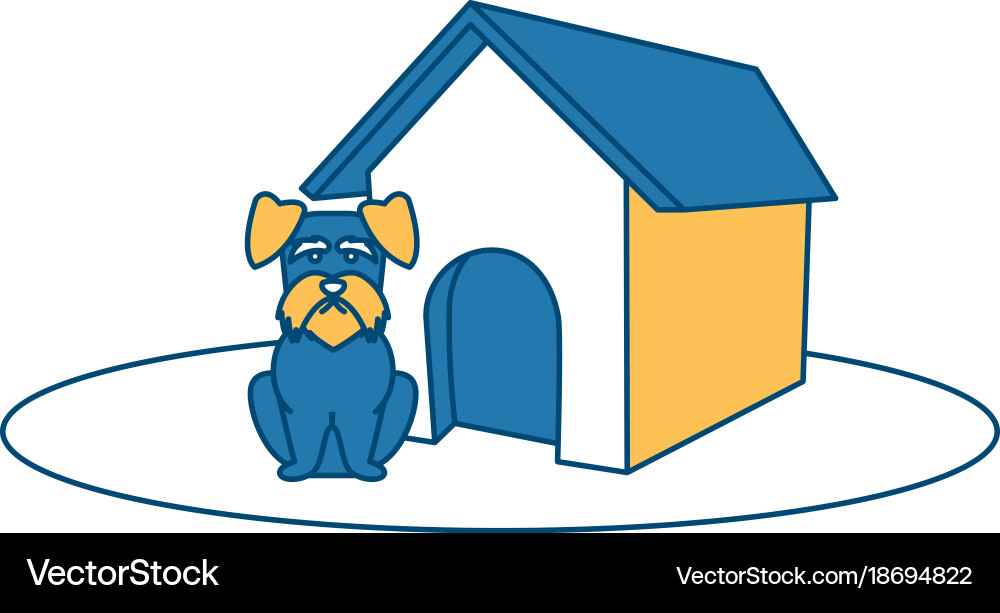 Dog house cartoon Royalty Free Vector Image - VectorStock