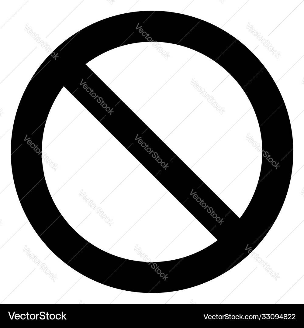 General prohibition sign modern round sticker Vector Image