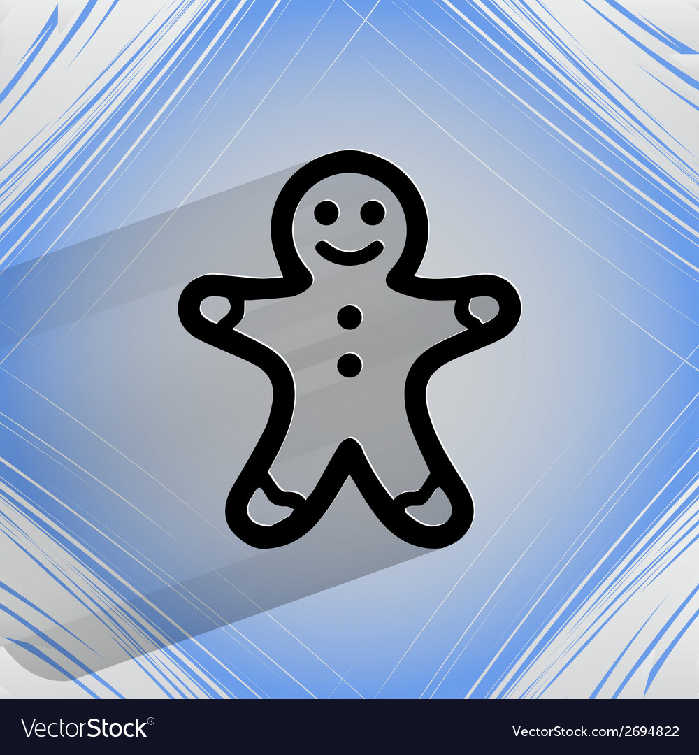 Gingerbread flat modern web button on a flat Vector Image