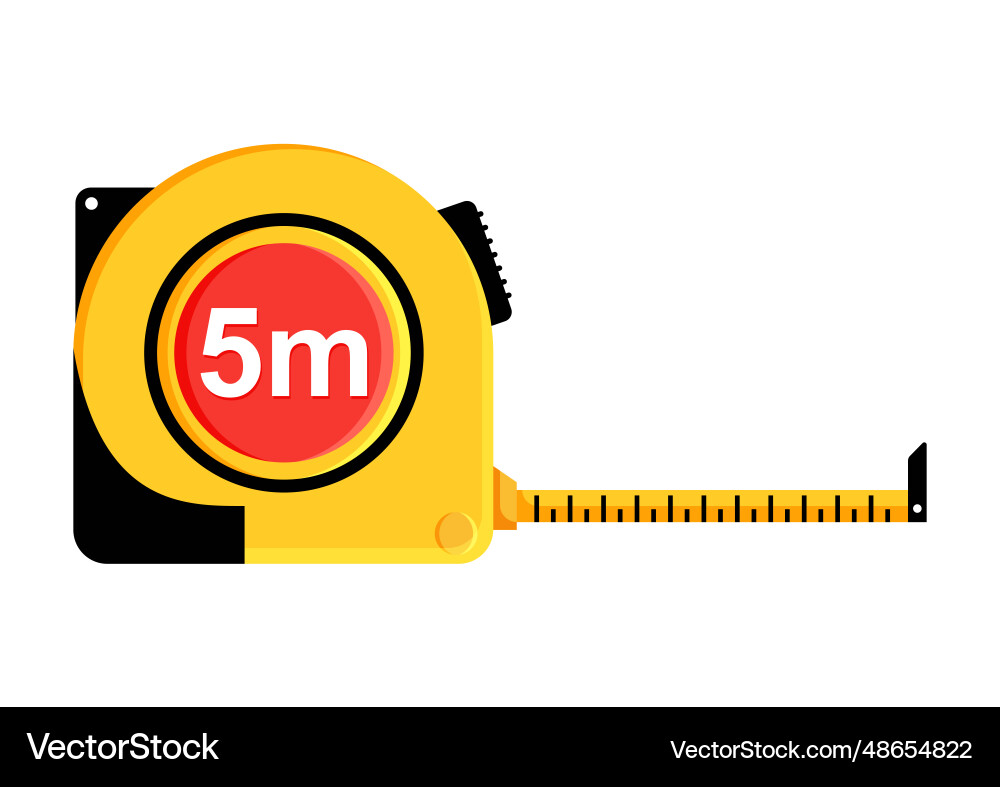 Measuring tape work tools clipart flat design Vector Image