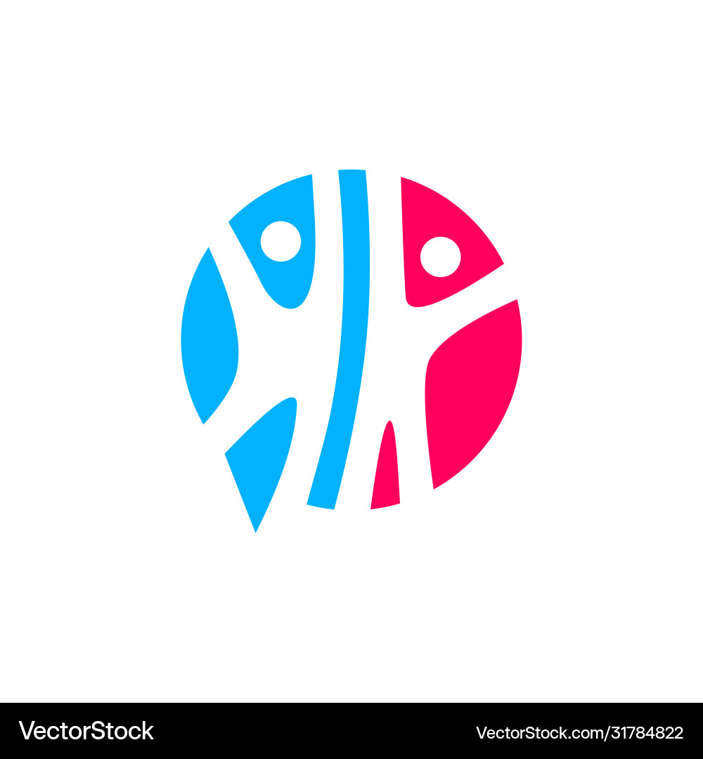 People family together human unity chat bubble Vector Image