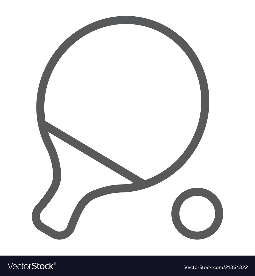 Ping pong line icon game and sport racket sign Vector Image Ping pong line icon game and sport racket sign Vector Image