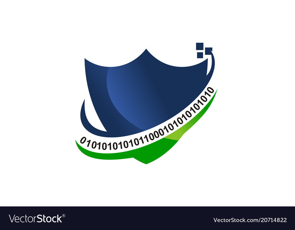Programming shield template Royalty Free Vector Image