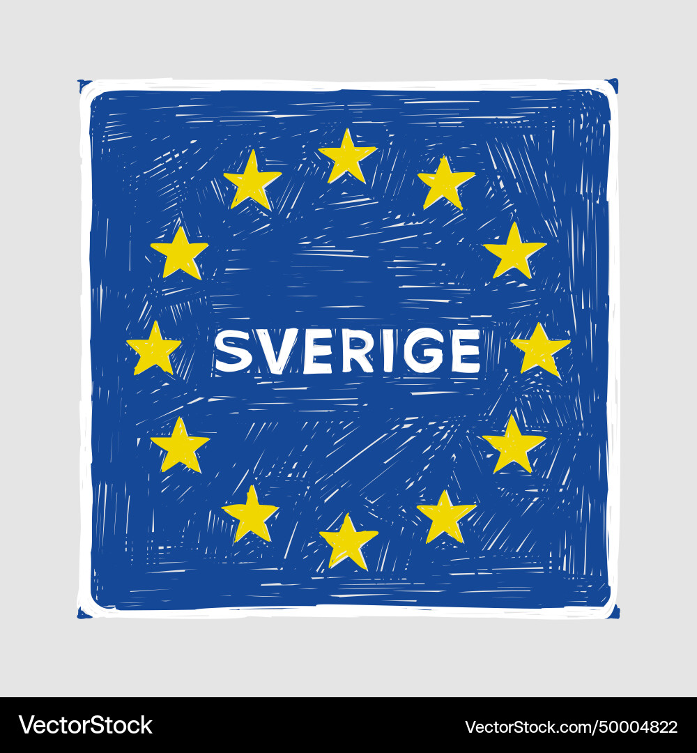 Sign when entering sweden from another country Vector Image