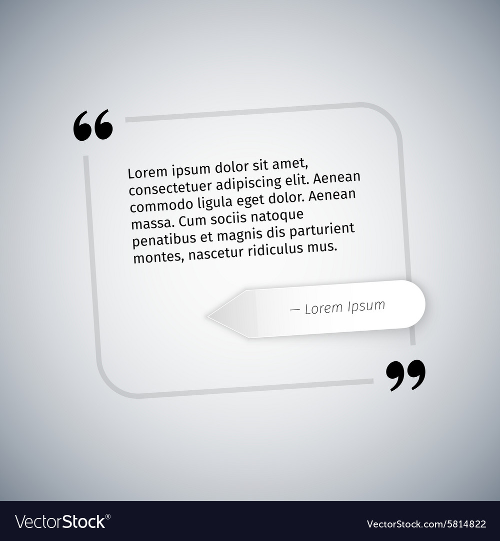 Simple quote template Royalty Free Vector Image
