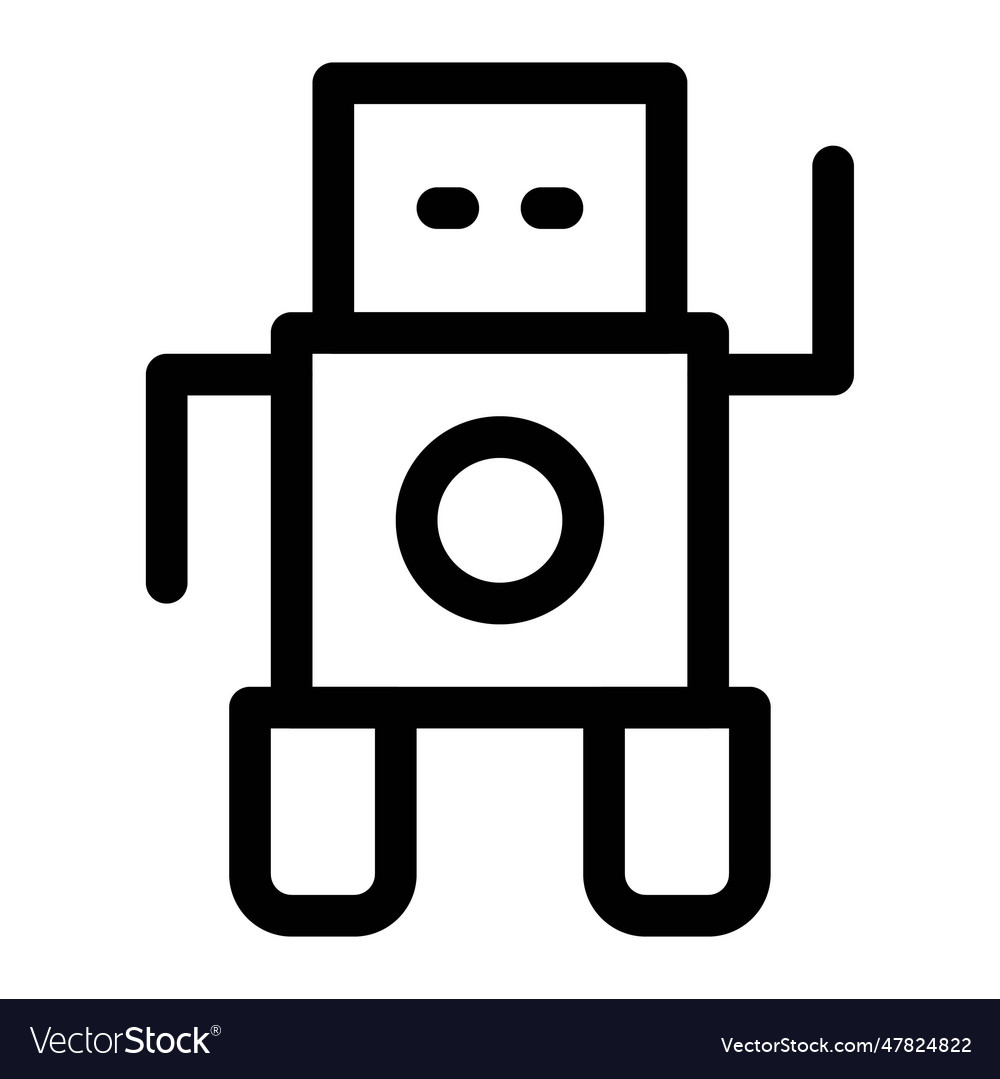 Smart robot programmable by computer Royalty Free Vector