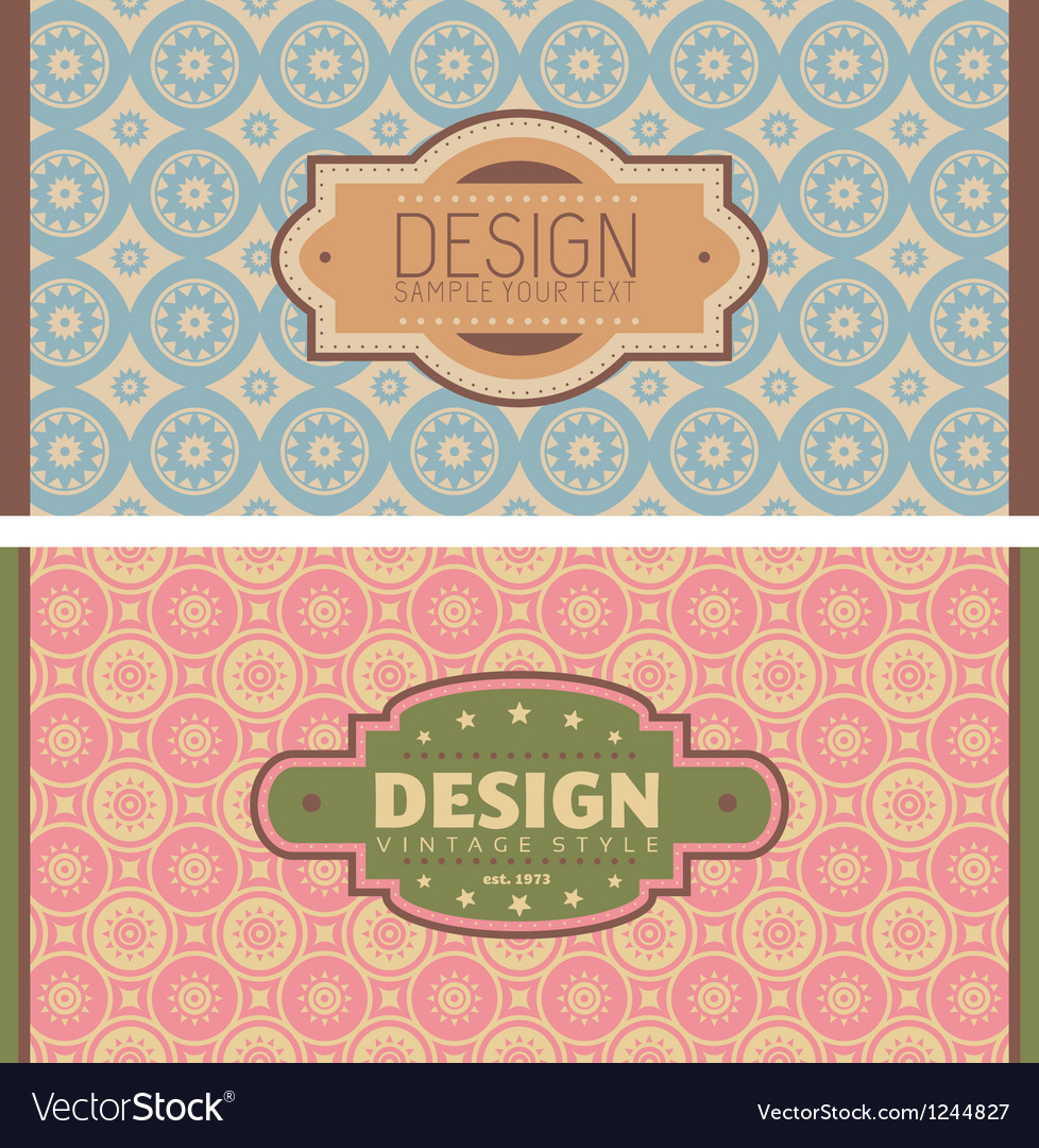 Frames in retro style Royalty Free Vector Image