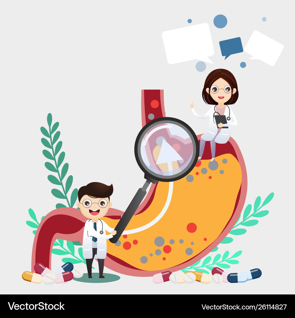 Gastro-esophageal reflux disease gerd Royalty Free Vector