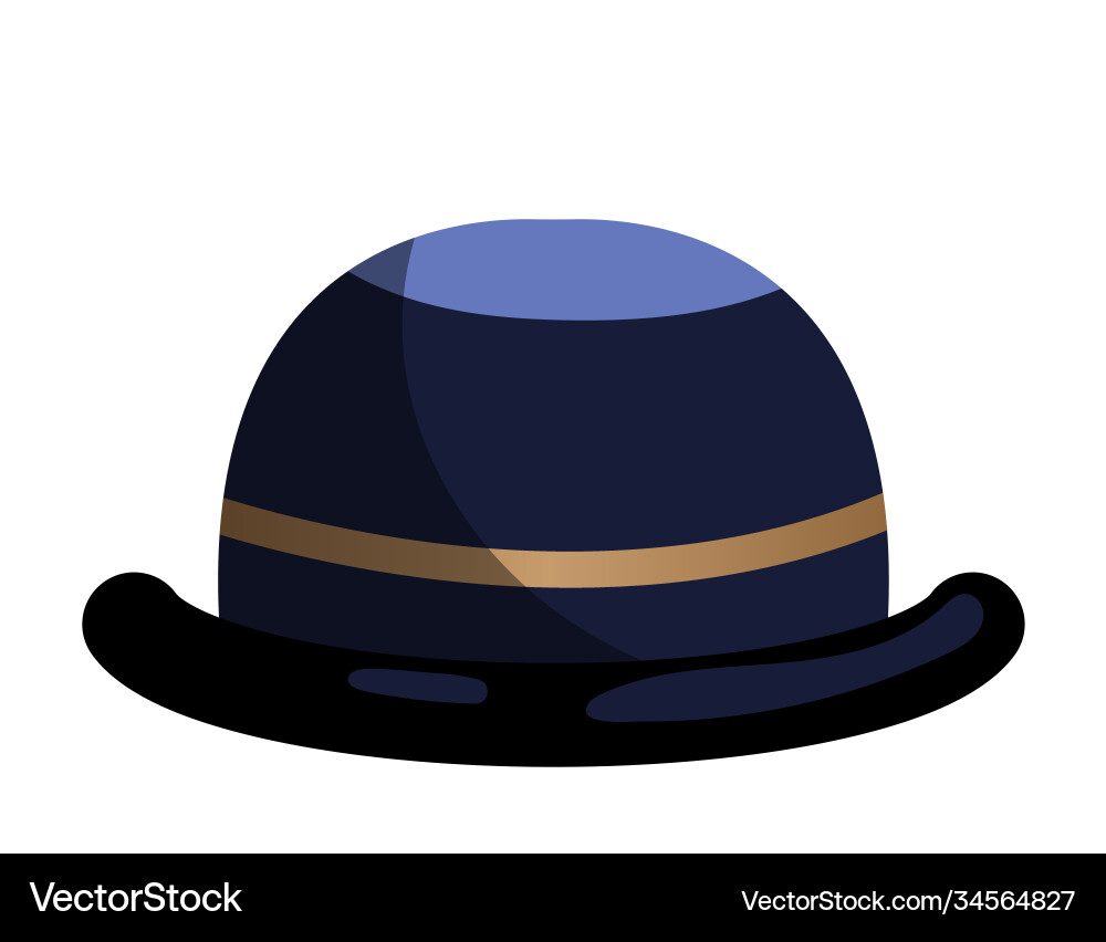 Gentleman bowler hat isolated on white background Vector Image
