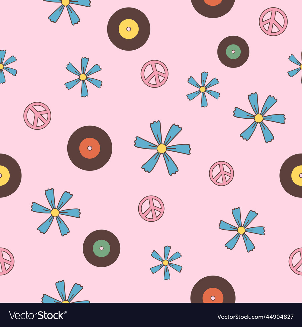 Groovy retro pattern Royalty Free Vector Image