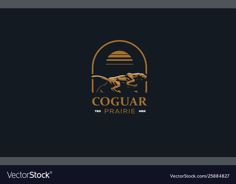 Image a coguar or panter Royalty Free Vector Image