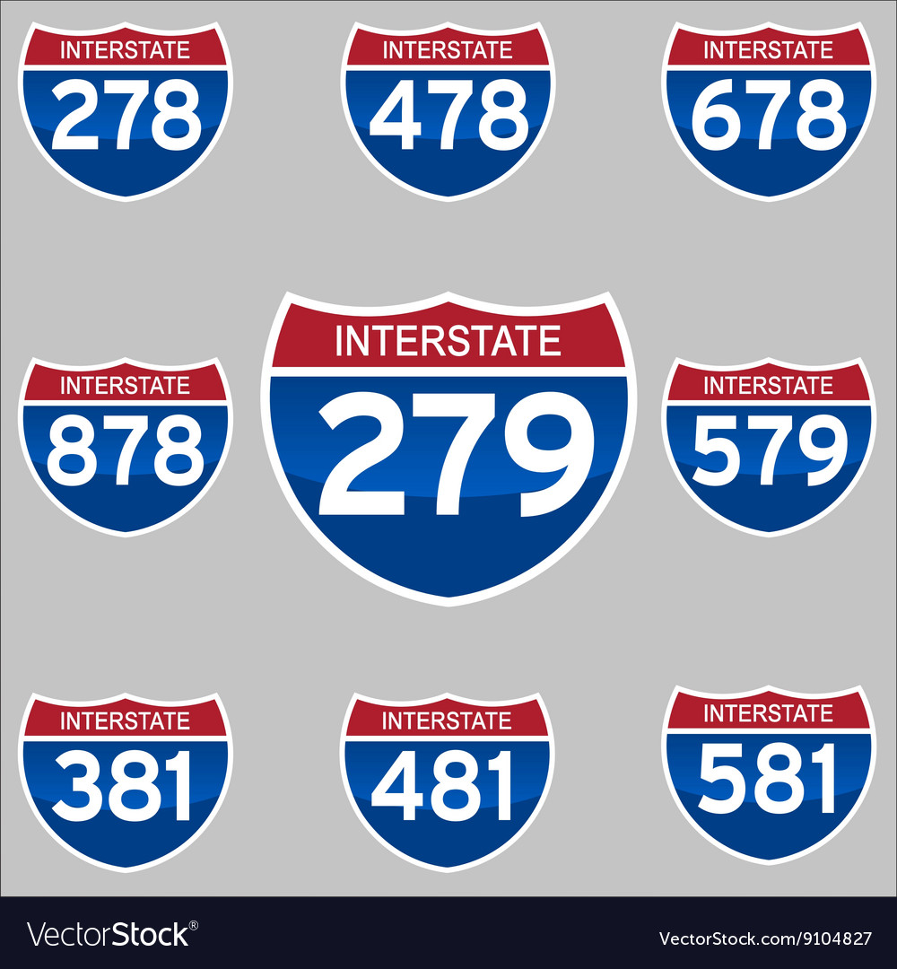 Interstate Sign Vector