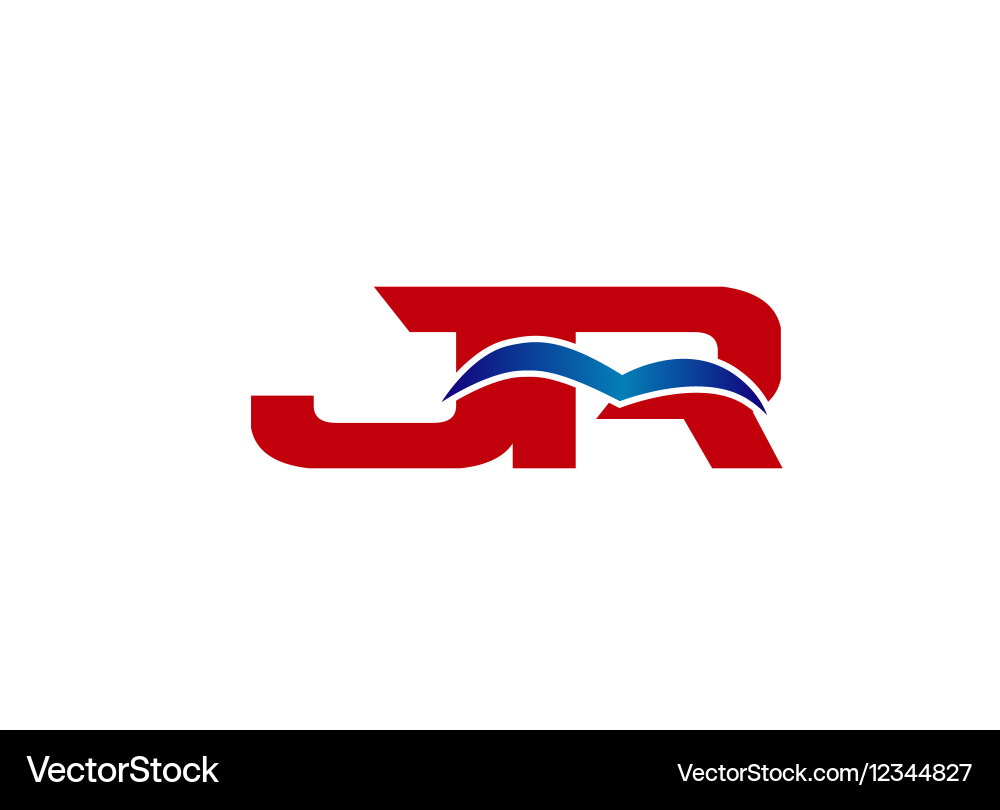 Jr logo graphic branding letter element Royalty Free Vector
