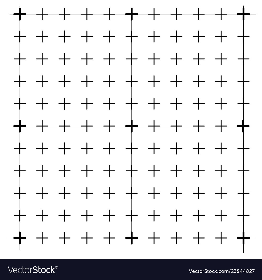 Measured Grid Graph Plotting Grid Corner Ruler Vector Image