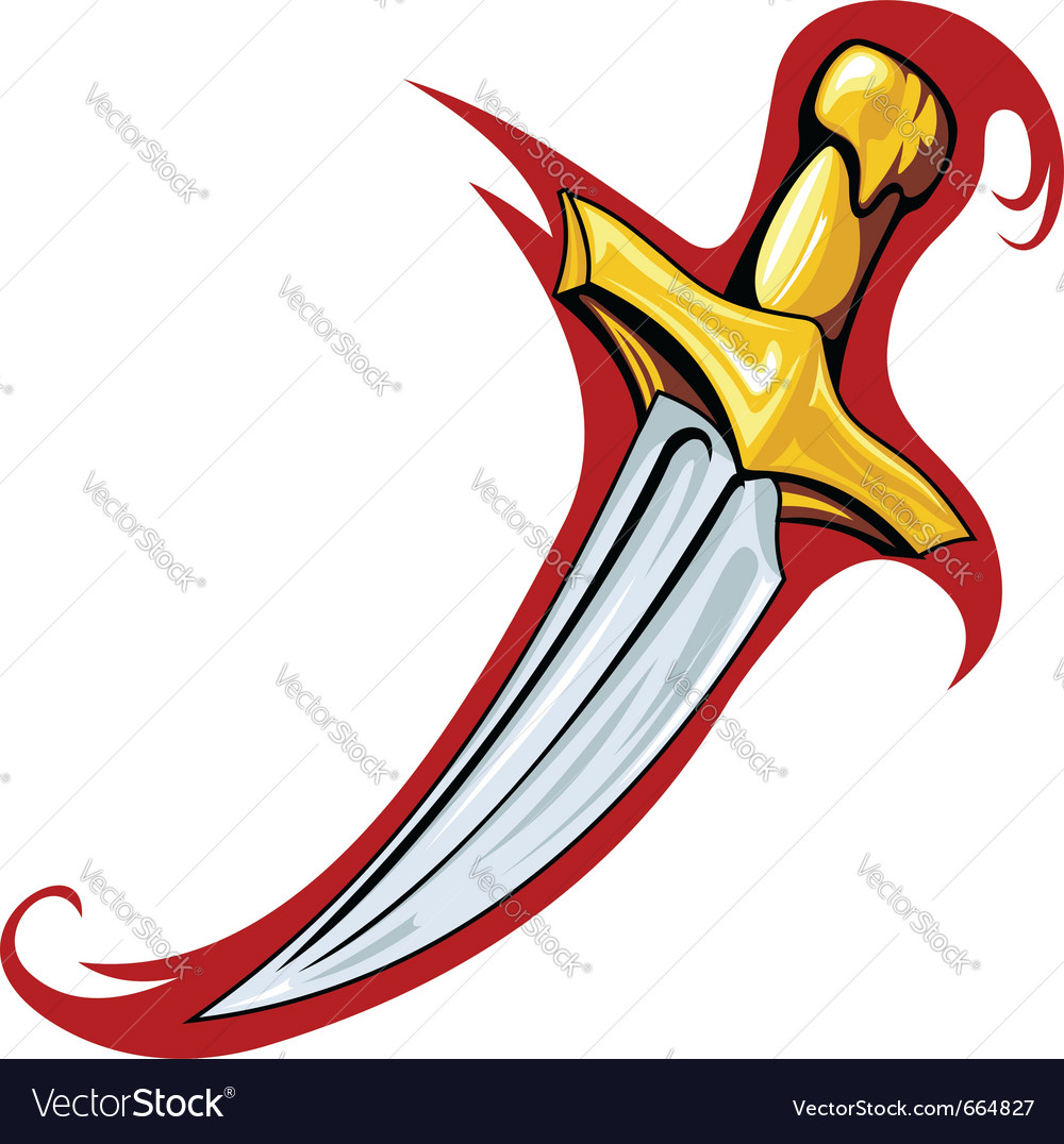 Medieval dagger Royalty Free Vector Image - VectorStock