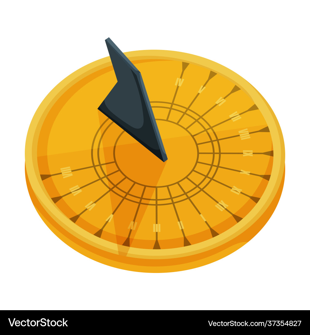 Sundial iconcartoon icon isolated Royalty Free Vector Image