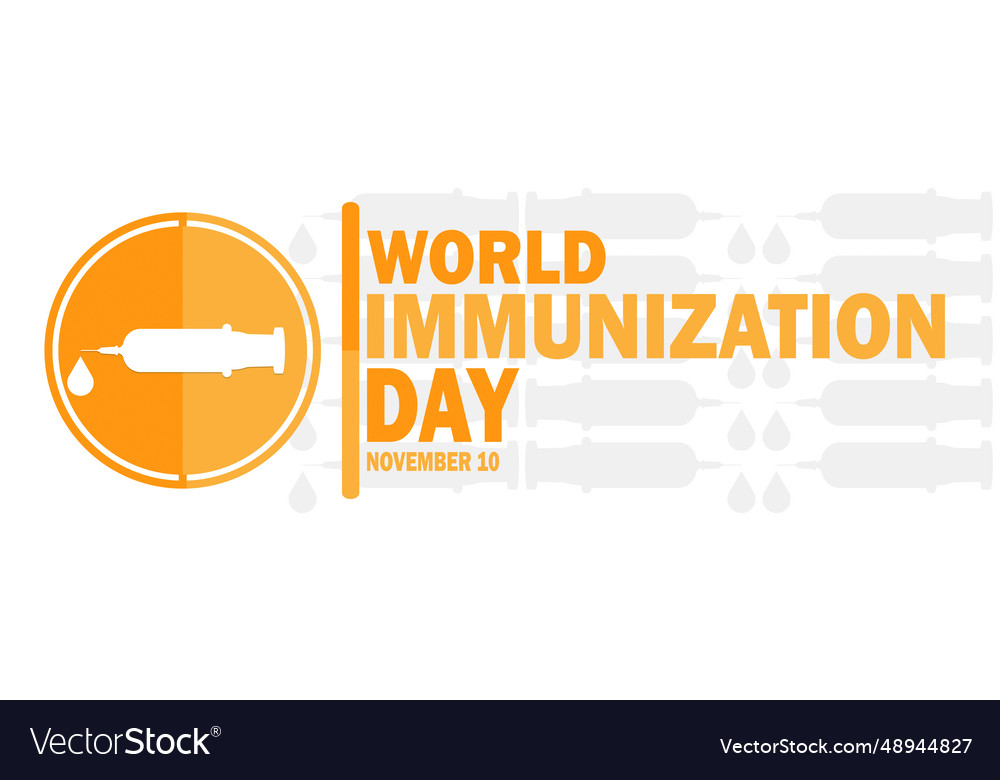 World immunization day Royalty Free Vector Image