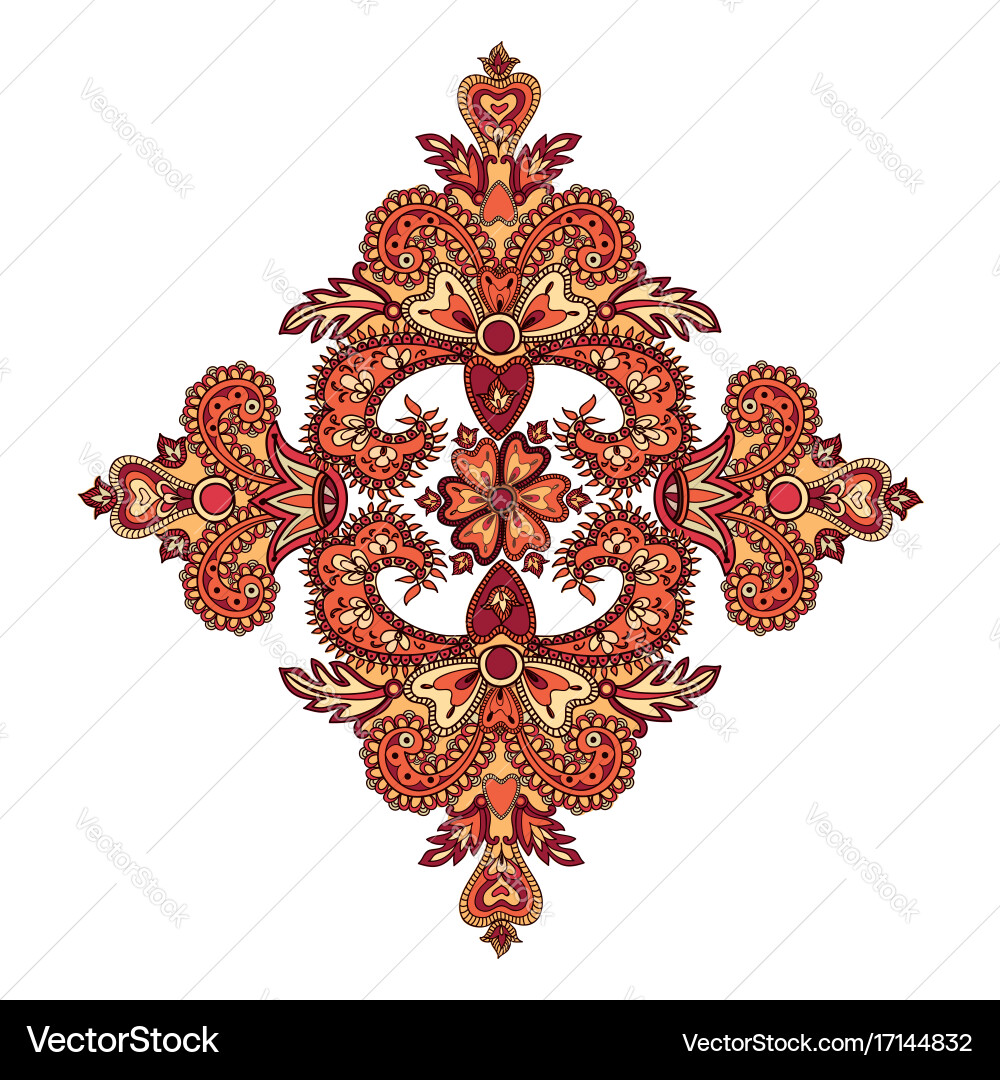 Arabic flower ornament floral background abstract Vector Image