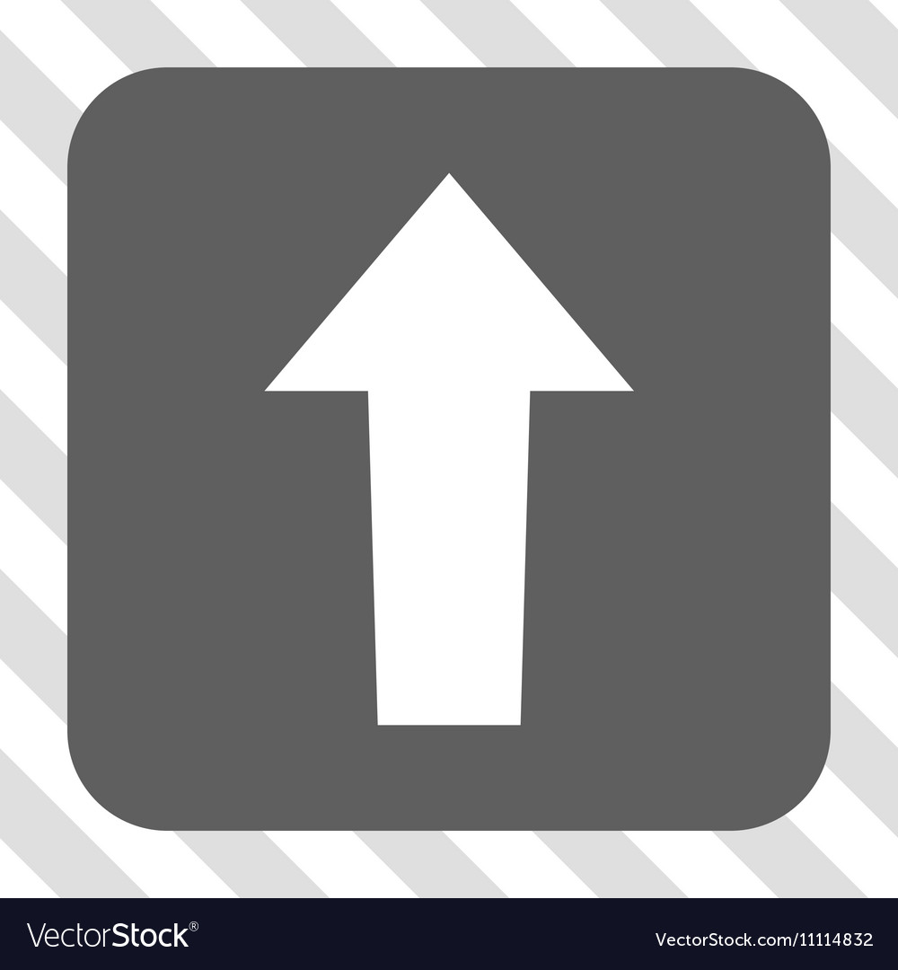 Arrow up rounded square button Royalty Free Vector Image