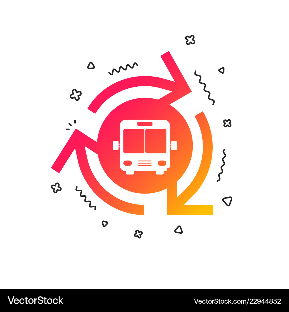 Bus shuttle icon public transport stop symbol Vector Image