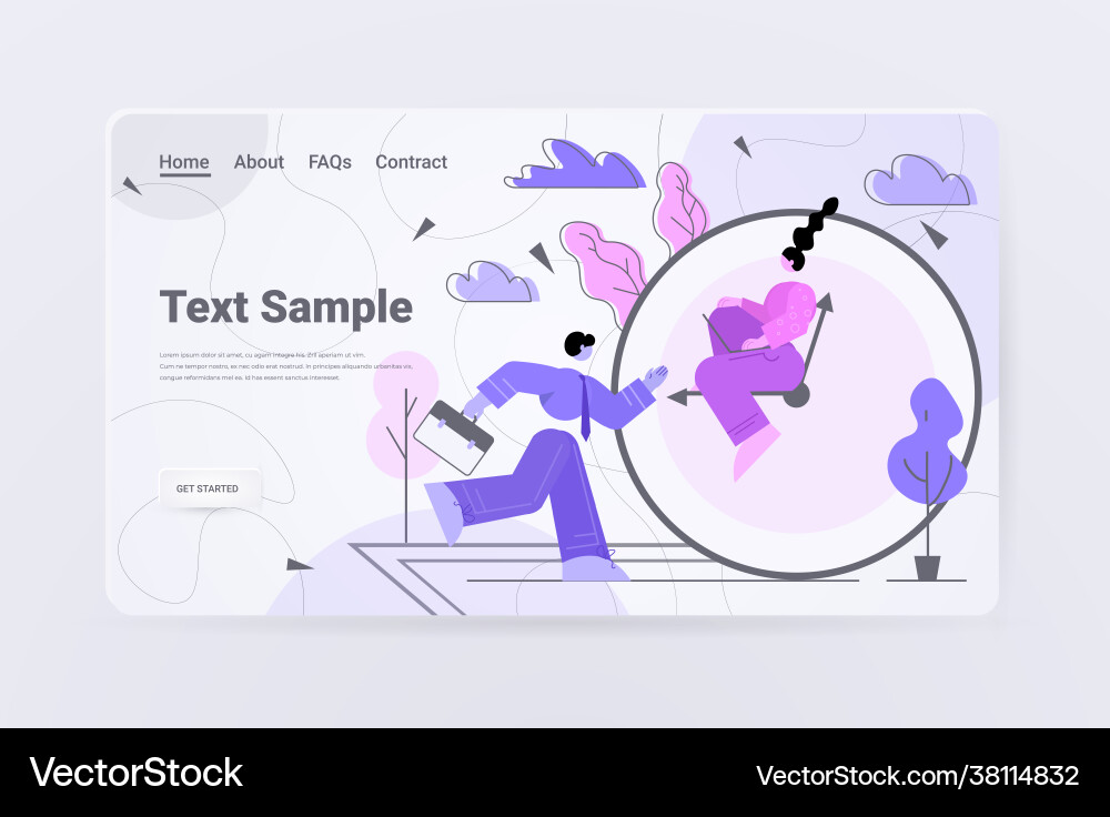 Businesspeople hurry at work overworked business Vector Image