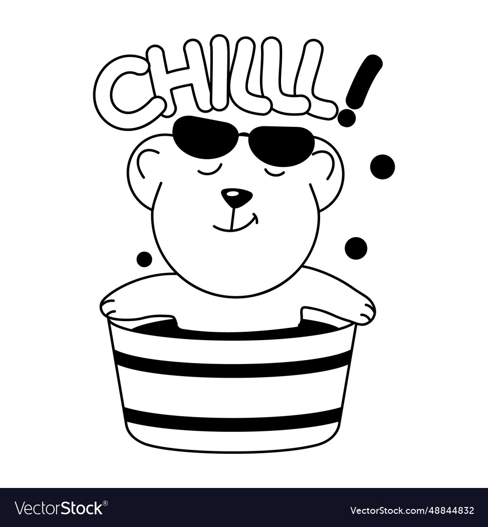 Chilling bear Royalty Free Vector Image - VectorStock
