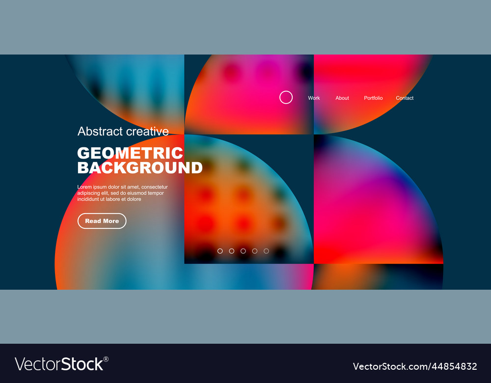 Circle abstract background with fluid gradient Vector Image