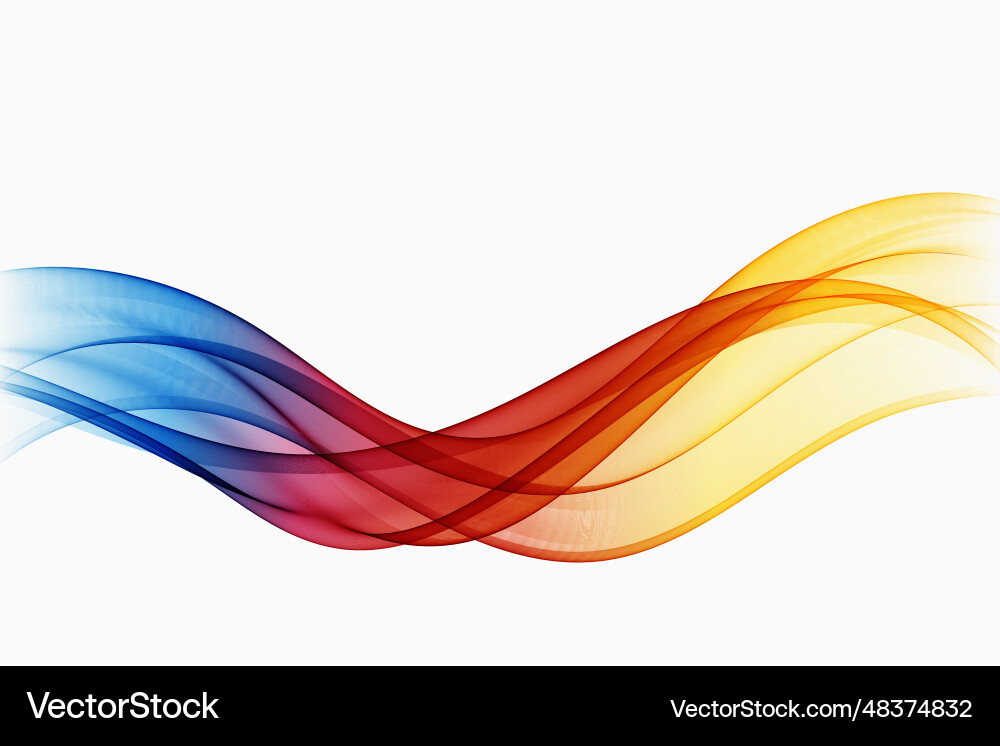 Curved lines of rainbow colorsabstract wave Vector Image