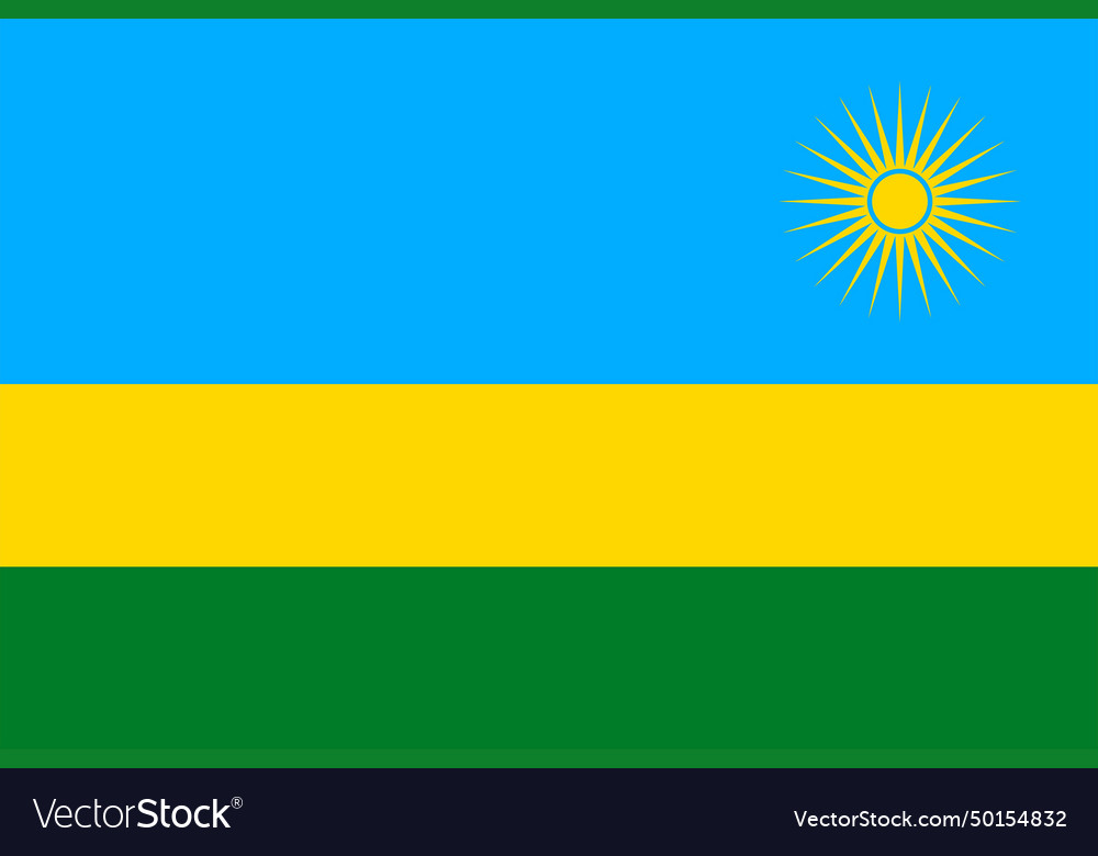 Flags of rwanda Royalty Free Vector Image - VectorStock