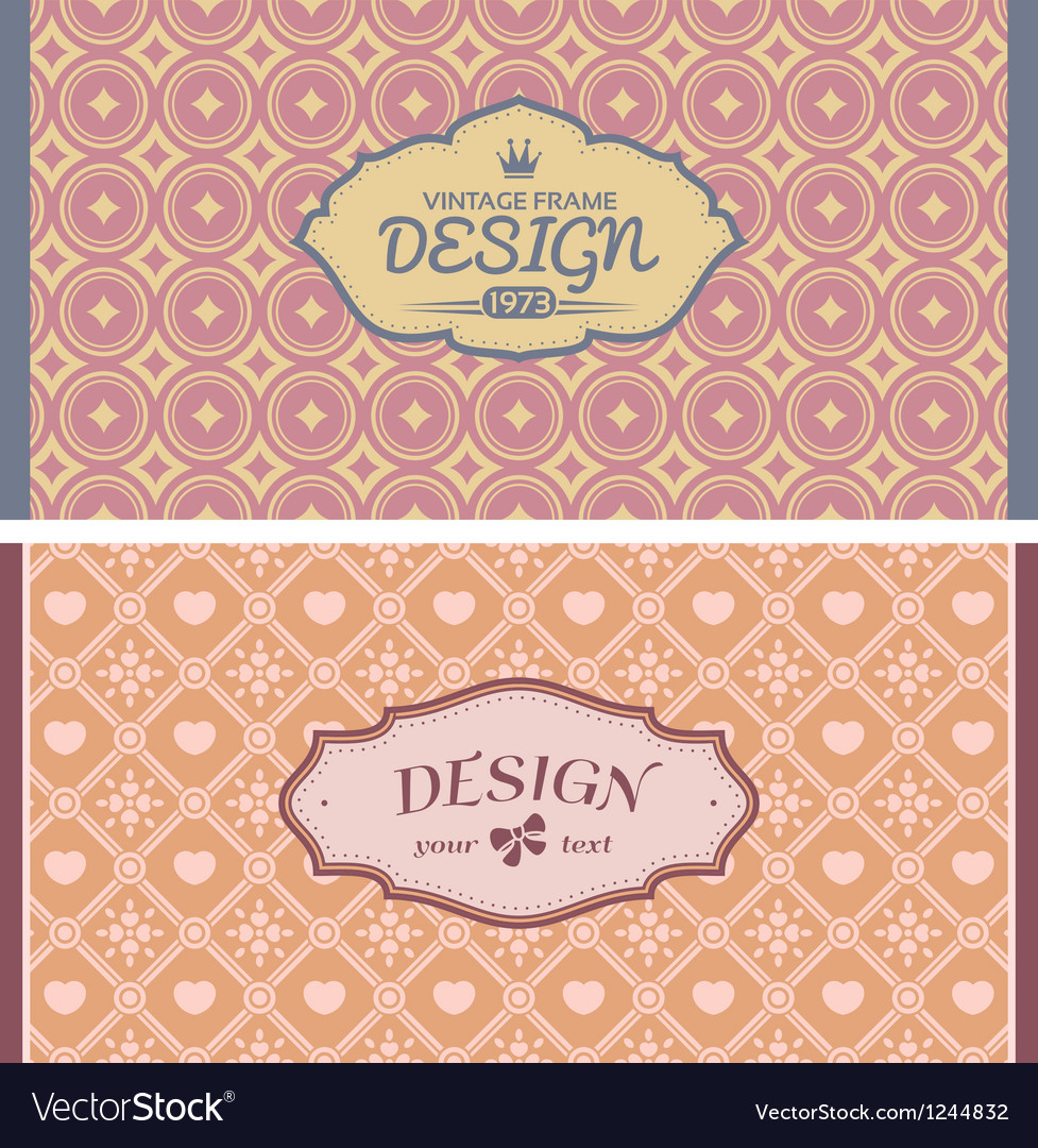 Frames in retro style Royalty Free Vector Image