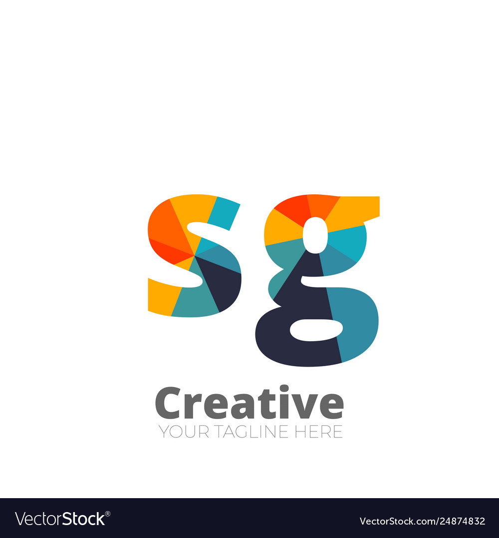 Initial letter rounded design logo - elements Vector Image