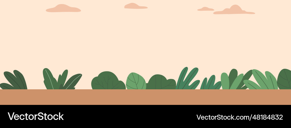 Nature landscape features a serene horizon filled Vector Image