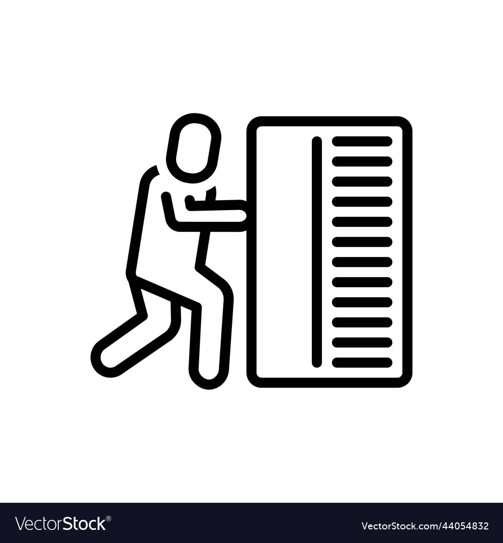 Pushing Royalty Free Vector Image - VectorStock
