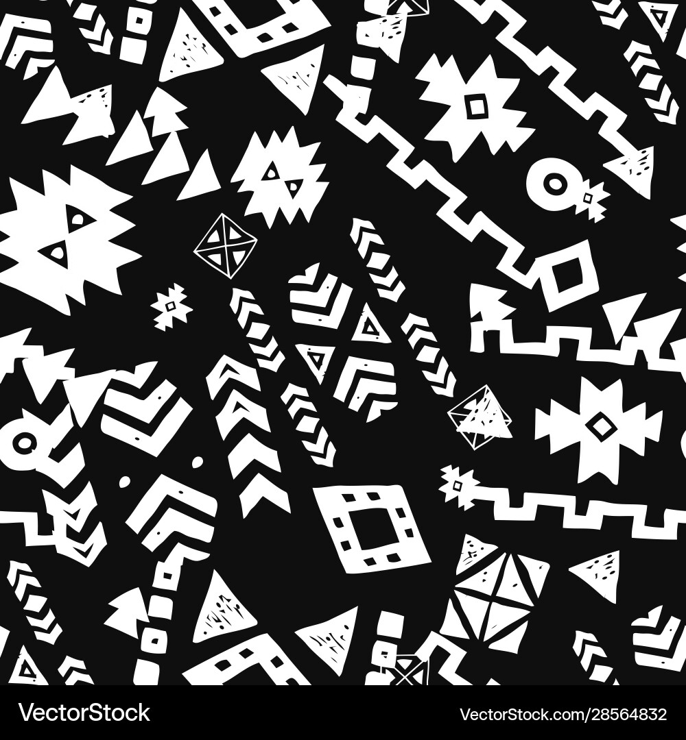 Seamless ethnic pattern tribal abstract Royalty Free Vector